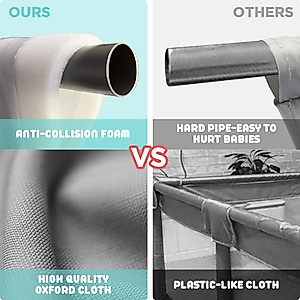 Albott Portable Baby Playpen for Babies and Toddlers, 79"x71" Baby Playards, Extra Large Anti-Fall Infant Safety Activity Center(Deep Grey)