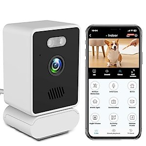EVERSECU 1080P 24/7 Full-time Color Night Vision Indoor HD Analog Dome Security Camera with Warm Light LEDs, 2MP (HD-TVI/AHD/CVI/Analog) 4-in-1 CCTV Camera with 2.8mm Lens Wide Angle