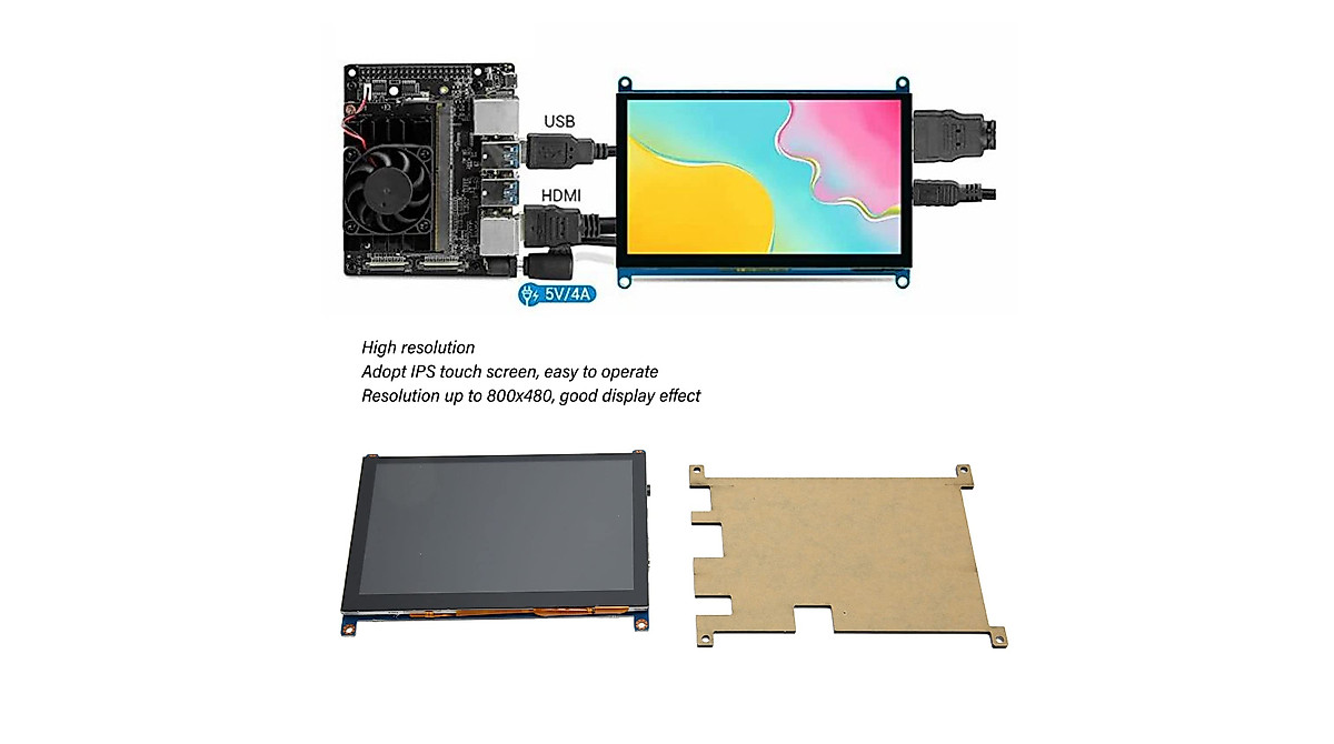 EBTOOLS 5 Inch Mini HDMI Monitor, Small IPS Touchscreen Monitor for RPi ...