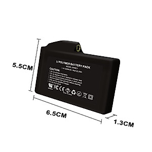 J JINPEI Rechargeable 7.4V 3000mAh Li-ion Heated Gloves Batteries, Rechargeable Batteries for Heated Gloves, Ski Mittens, Socks, Hat, Knee Braces (1pcs Included)