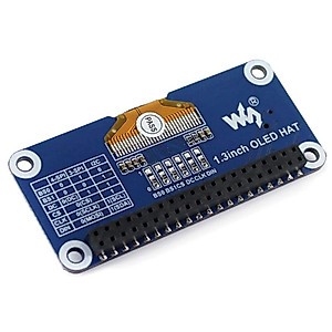 1.3inch 128x64 OLED Display HAT for Raspberry Pi 4 3 Jetson Nano SPI/I2C Interface with Embedded Controller @XYGStudy