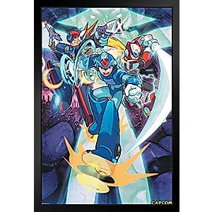 Poster Foundry Mega Man X Art Video Game Video Gamer Classic Retro Vintage 90s Gaming Megaman Capcom Legacy Collection Megaman 11 Mega Man X Dr Wily Stand or Hang Wood Frame Display 9x13