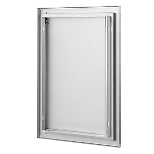 VEVOR BBQ Access Door 17W x 24H Inch, Vertical Single BBQ Door Stainless Steel with Recessed Handle, Outdoor Kitchen Doors for BBQ Island, Grill Station, Outside Cabinet