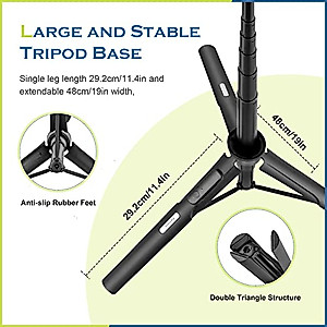 Aureday 60" Phone Tripod Stand, All in One Selfie Stick Tripod for iPhone and Android Cell Phone, Portable iPhone Tripod Stand with Remote for Video Recording/Selfie/Vlogging/Live Streaming