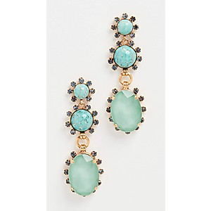 Elizabeth Cole Women's Olivia Earrings, Sunny Turquoise, Blue, Green, One Size