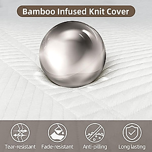 Gelsea Twin Mattress for Child,10 Inch Memory Foam Mattress in a Box,Green Tea Infused,Hypoallergenic Bamboo Charcoal,Made in USA,Twin Bed,39" X 75" X 10" (10 INCH-Olune, California King)