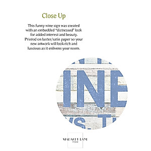 Kitchen Sign Wall Decor - Wine Lover Gifts - Funny Signs - Bar Wall Decorations - Country Kitchen Decor - Funny Wine Quote - Rustic Wisdom Quotation Artwork - 8x10 - UNFRAMED