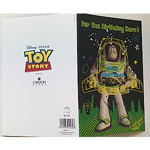 Disney toy story buzz lightyear for the birthday hero! birthday card