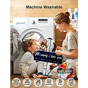 Juantao Custom Blanket with Photo Personalized Picture Throw Blanket Customized Best Mom Ever Blanket Mothers Day Birthday for Mom Grandma Women