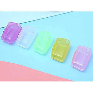 LASSUM 10 Pieces Toothbrush Head Cover Portable Brush Case Protective Caps for Home Daily Travel Outdoor Camping Sport Running Hiking