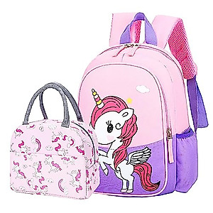 POWOFUN Kids Preschool Kindergarten Backpack Lightweight Cool Cute Cartoon Travel Backpack With Lunch Bag For Boys Girls