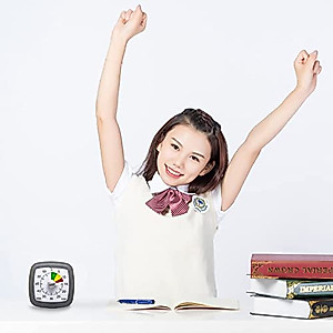 Lavigo 60 Minute Countdown Visual Timer for Adults Kitchen Cooking Kids Study Reading Classroom Teaching and Office, Three Colors Scale Designed, Quietly Count Time Management Tool(Gray)