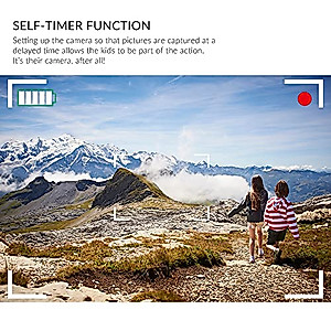 Camnoon FunCamera 1080P High Resolution Kids Digital Camera Portable Mini Video Camera with 12 Mega Pixels Children's Camera 2.0 Inch LCD Display Screen for Boys Girls Birthday