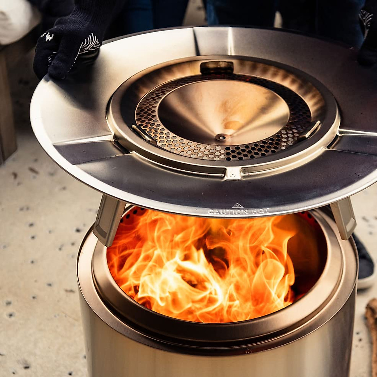 Solo Stove Bonfire Heat Deflector, with 3 Detachable Legs, Accessory for Bonfire Fire Pit, Captures and redirects Warmth, 304 Stainless Steel, (HxDia) 10 x 25 in, 7 lbs