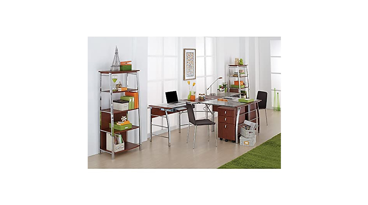 Realspace Mezza 62" L-Shaped Desk - Modern Home Office Solution