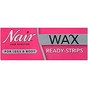 Nair Hair Remover Wax Ready- Strips for Legs & Body, 40 CT Set of 3