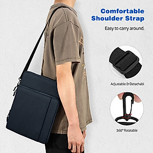 Dadanism 13 Inch Tablet Sleeve Shoulder Bag Carrying Case for iPad Pro 13" M4 2024, iPad Air 13" 2024, iPad Pro 12.9" M2, Galaxy Tab S10+ Plus/S9 FE+/S9+ Plus 12.4", reMarkable Paper Pro 11.8", Indigo