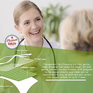 MarvellHealth Calcium Alginate Dressing & Transparent Film Dressing, Soft & Conformable