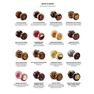 Godiva Chocolatier Signature Truffles Gift Box with Red Ribbon – 36 Piece Assorted Milk, White and Dark Chocolate Truffles with Gourmet Fillings - Unique Gift for Chocolate Lovers