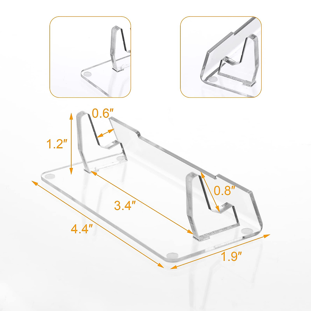 CaSZLUTION Clear Acrylic Stand Compatible with Nintendo New Game & Watch Handheld Portable Game Console Holder Display Stand