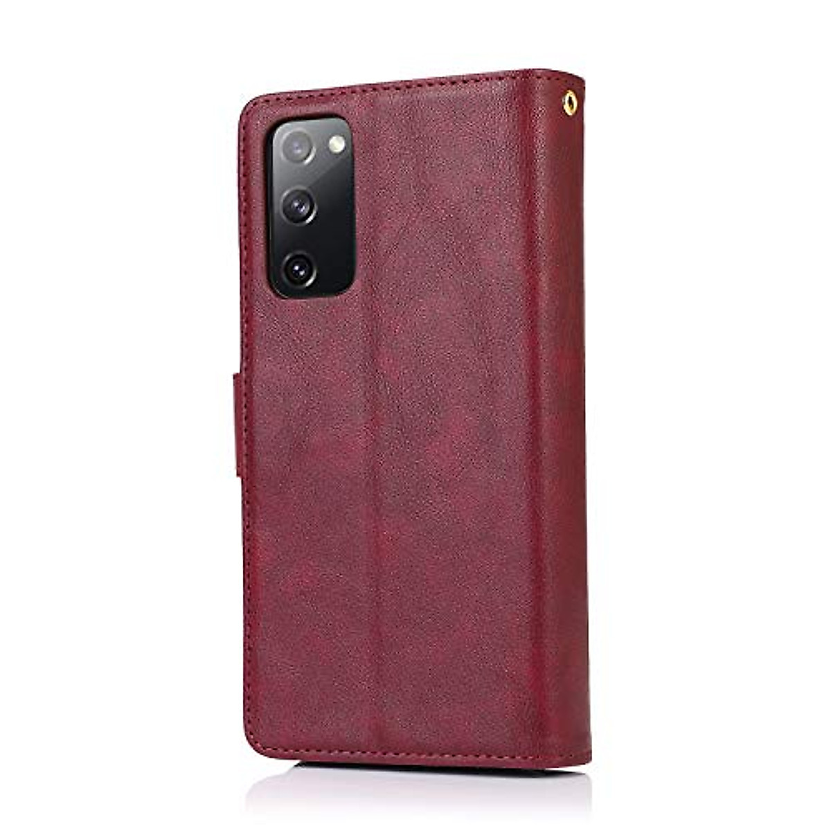 N9 Compatible with Samsung Galaxy S21 Ultra Wallet Case,Leather Zipper Magnetic 9 Card Slots Purse Protection Back Cover Compatible with Samsung Galaxy S21 Ultra(Wine Red)