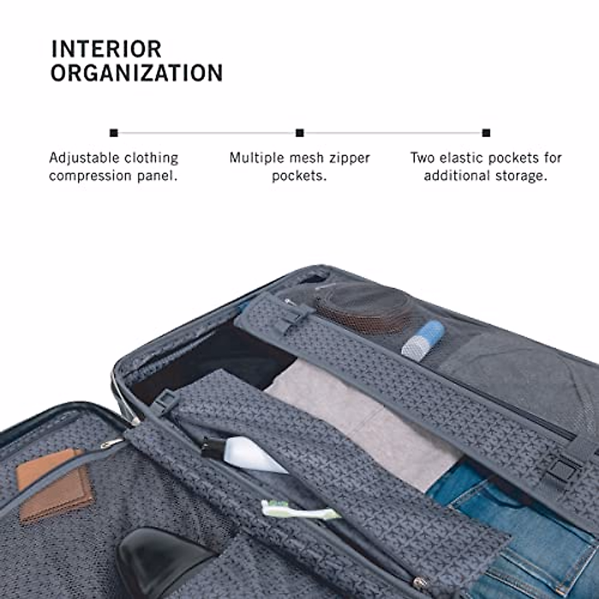 Kenneth Cole Reaction "Madison Square" Women's Lightweight Hardside Chevron Expandable Spinner Luggage, 20-inch Carry-On, Rose Gold With Hematite Zippers