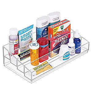 iDesign Tiered Cosmetics & Nail Polish Organizer, The Clarity Collection – 12.75 IN X 6.5IN X 3.75 IN, Clear