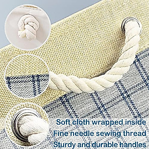 Large Storage Basket Fabric Storage Bins Basket for Organizing, Linen Closet Cloth Organizer Bins with Handles Collapsible Basket Organizers for Shelves Cabinet Towel Green