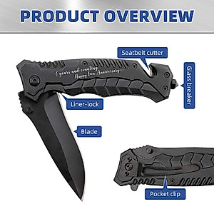 6th Anniversary Pocket Knife gift for Hunband, Happy 6th Anniversary Present for Him, Happy Iron Anniversary, 6 Years of Wedding Marriage Gift for Him