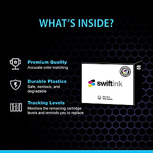 Swift Ink Remanufactured for HP 15 Ink Cartridge Replacement (HP C6615DN)