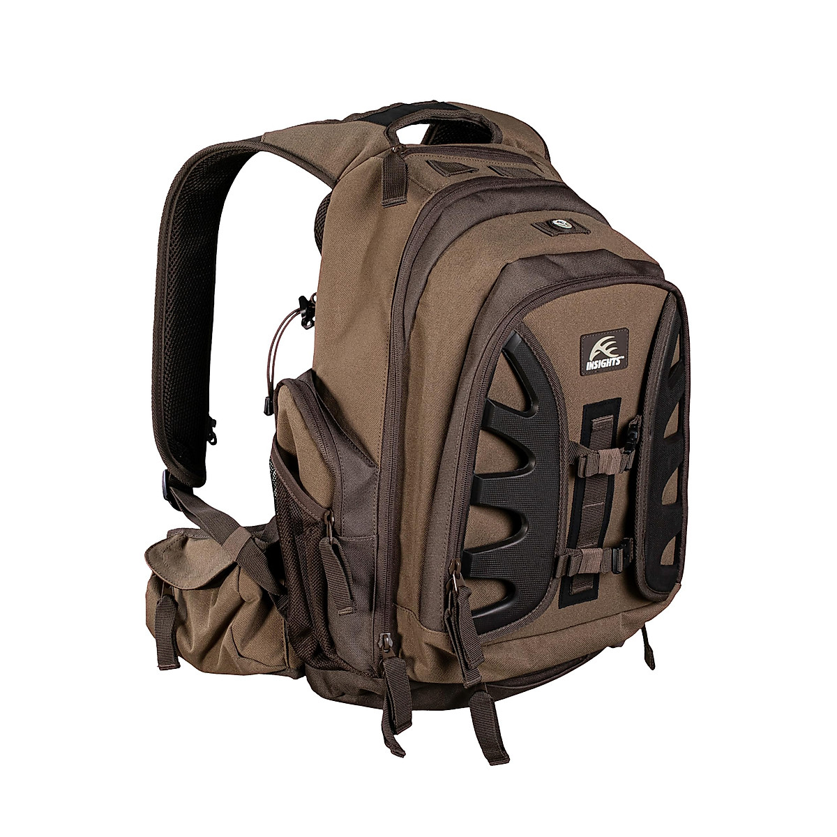 Insights Hunting by frogg toggs- The Element, Heavy Duty 1,831 Cubic Inch Outdoor Hiking Fishing Camping Hunting Backpack with Rain Fly, Solid Elements Brown
