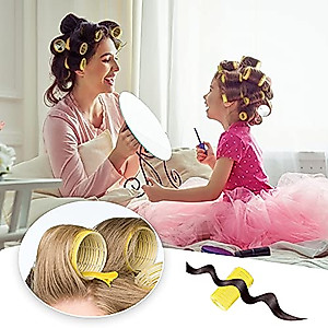 36 Pack Self Grip Hair Rollers Set - Salon Dressing Curlers for Long Hair, No Heat Jumbo, Large and Medium Rollers With Clips & Comb