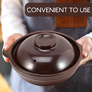 Cookware Japanese Tools Stew Pots with Lids Ceramic Cooking Pot Casserole Clay Pot Soup Cooking Clay Pot Kitchen Stockpot Earthenware Cooking Pot Home Stew Pot Stove