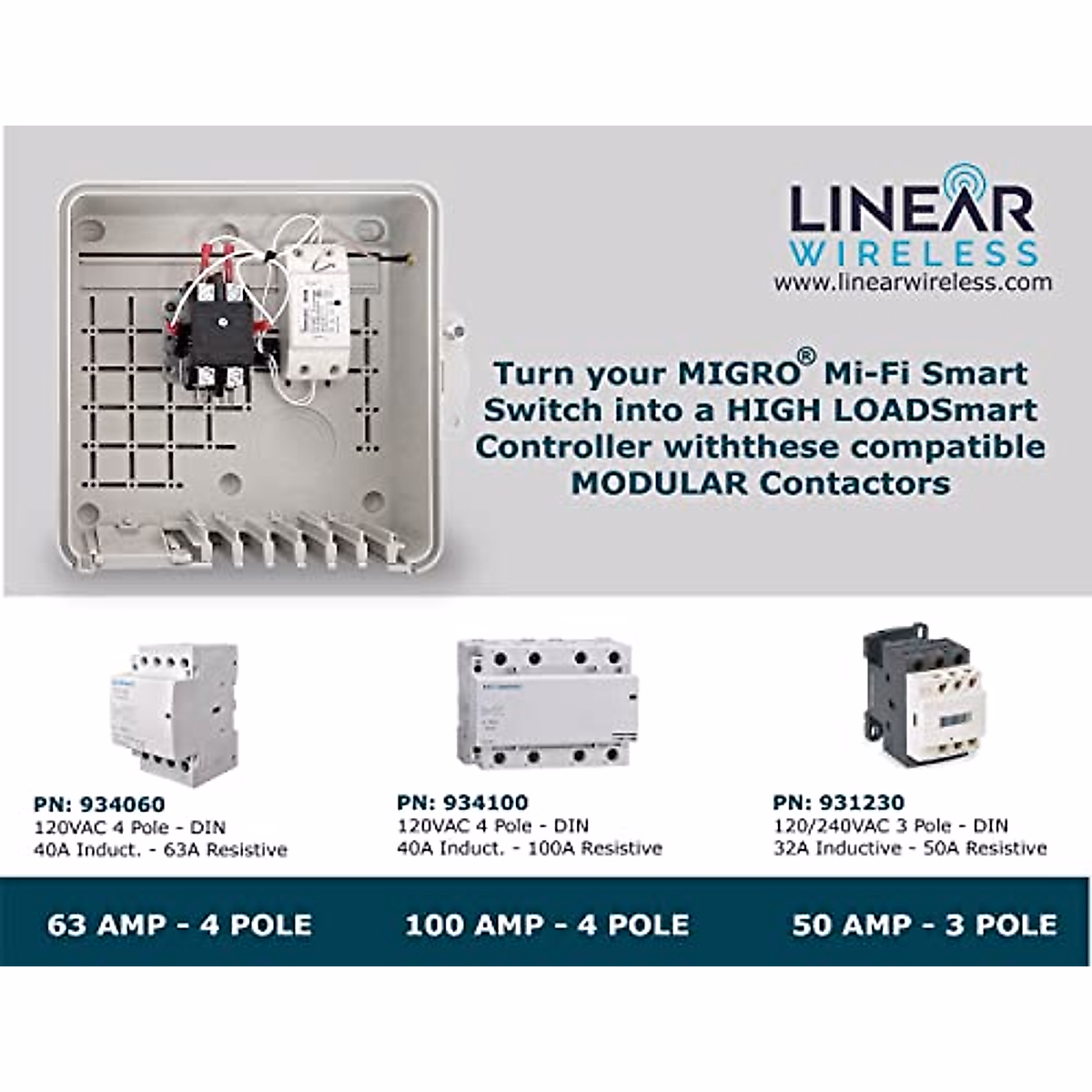Migro Outdoor Smart Wi-Fi Outlet Box, Heavy Duty 50A Resistive 240VAC 40A 10HP Pool Heater, Wireless Pump Control, Timer Switch, Compatible with Smart Phone, Alexa, Google Home, IFTTT UL Listed