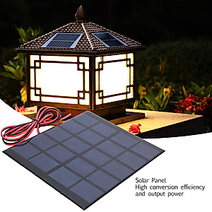 5V 500mA Solar Panel Cell Power Module with 2pcs,High Conversion Efficiency, Snow Proof and Wind Proof for Solar Lawn Lights, Solar Cell Phone Charger