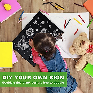 Tuanse 20 Pack Blank Yard Signs with Stakes Bulk Corrugated Plastic Lawn Signs Double Size for Garage Sale Real Estate Open House Rent Guidepost Birthday Party Decorations(16 x 12 Inch,Black)