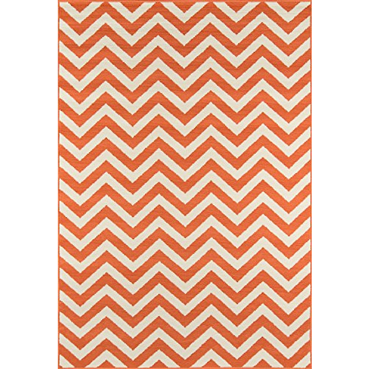 Momeni Rugs , Baja Collection Contemporary Indoor & Outdoor Area Rug, Easy to Clean, UV protected & Fade Resistant, 6'7" x 9'6", Orange