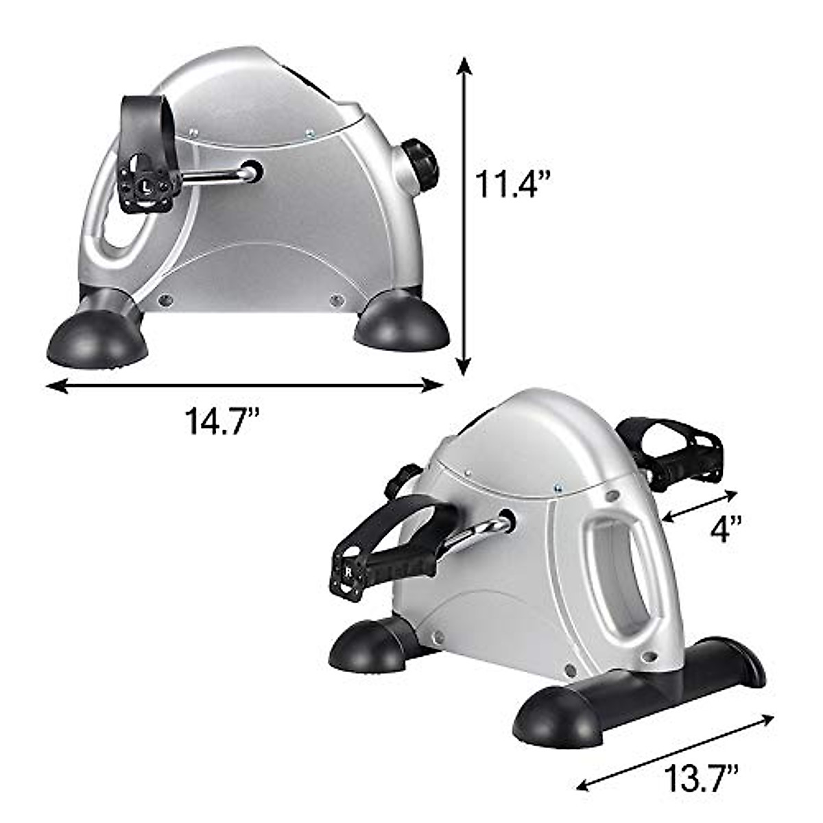 HomGarden Pedal Exerciser Bike Pedals w/LED Screen Display for Legs and Arms Exerciser,Portable Mini Cycle Bike Under Desk Floor Foot Pedal Small Recumbent Equipment Machine