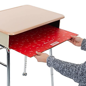 Really Good Stuff Standard Privacy Shields for Student Desks – Set of 12 - 3 Group Colors -Matte - Study Carrel Reduces Distractions - Keep Eyes From Wandering During Tests , Red, Blue & Green With Stars & Swirls Pattern