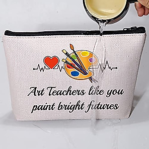 VAMSII Art Teacher Gifts Zipper Pouch Paint Brush Bag Art Teacher Appreciation Gifts Artist Gifts Art Major Gifts (Makeup Bag)