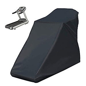 Oslimea Treadmill Cover Waterproof, Sunscreen Treadmill Cover for Indoor & Outdoor, Dust-Proof Sports Running Machine Protective Cover with Drawstring, Black (78''L x 37''D x 59''H, Non-Folding)