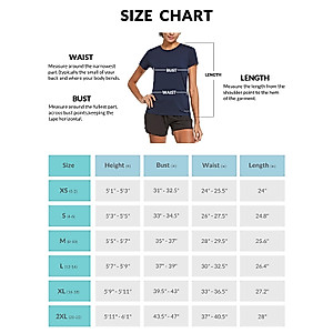 BALEAF Women's Short Sleeve Running Workout Shirts Athletic Tops Lightweight Quick Dry Training Yoga Crewneck Navy L