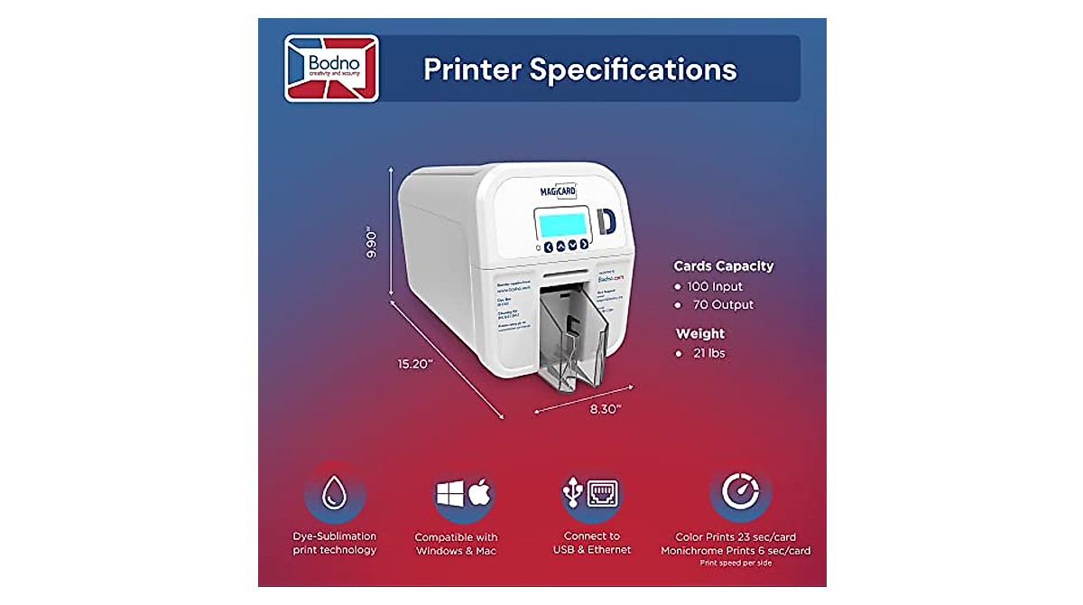 Bodno Magicard D Dual Sided ID Card Printer - Bronze Edition