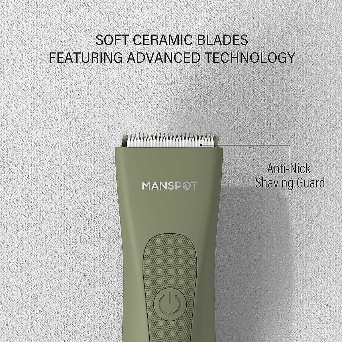 MANSPOT The Men's Grooming Kit Contains: The Electric Groin Hair Trimmer and Ceramic Blade for Replacement Head