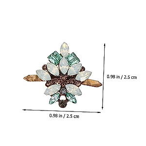 TENDYCOCO 6 Pcs Bag Decorative Buckle Blush Decor Leather Buttons Jean Buttons Crystal Shoe Clips Leather Craft Back Buttons Leather Press Stud Bag Ornament Decorative Charm Clothing Decor