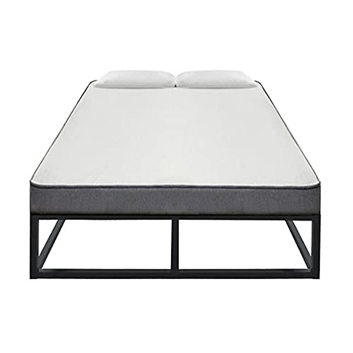 n/a Simple Basic Iron Bed Twin Size Black Bedroom Furniture for Bedroom