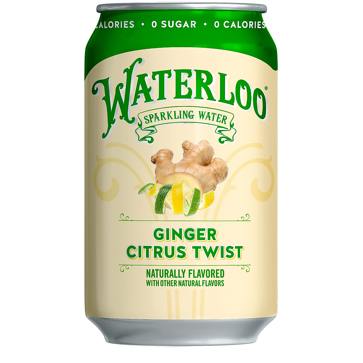Waterloo Sparkling Water, Ginger Citrus Twist Naturally Flavored, 12 Fl Oz Cans (Pack of 12) – Zero Calories and Zero Sugar or Sweeteners of Any Kind