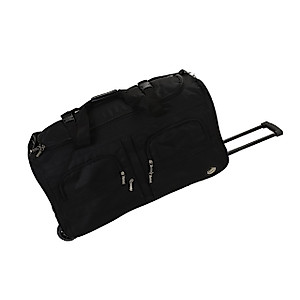 Rockland Rolling Duffel Bag, Black, 36-Inch