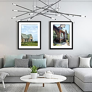 PUEOR 16x20 Poster Frame Picture Frames Black - 3 Pack - Display11x14 with Mat or 16x20 Photos without Mat - Solid Wood with Plexiglass - Wall Mounting Horizontal and Vertical (16x20 Inch)