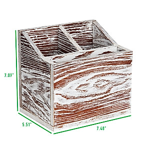 Mind Reader Tabletop, Rustic Style Supply Sorter, Brown Utensil Holder, One Size